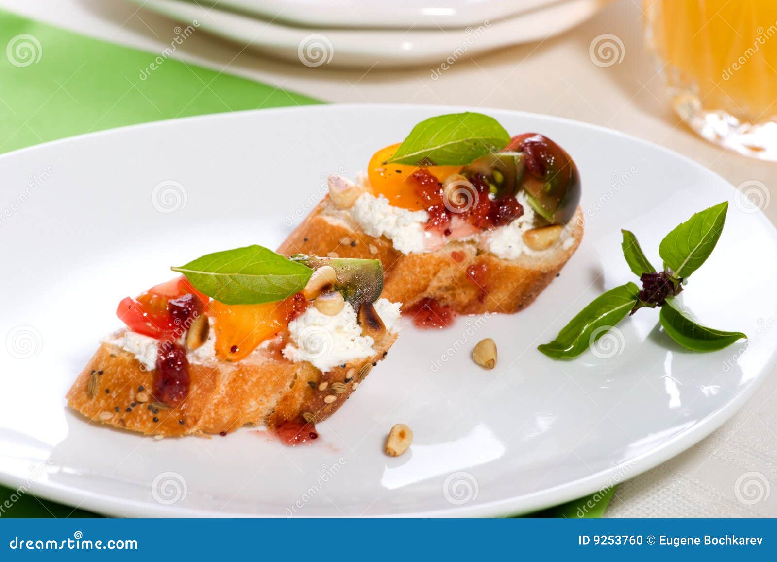 Prosciutto and Blue Cheese Canapes Stock Photo - Image of organic ...