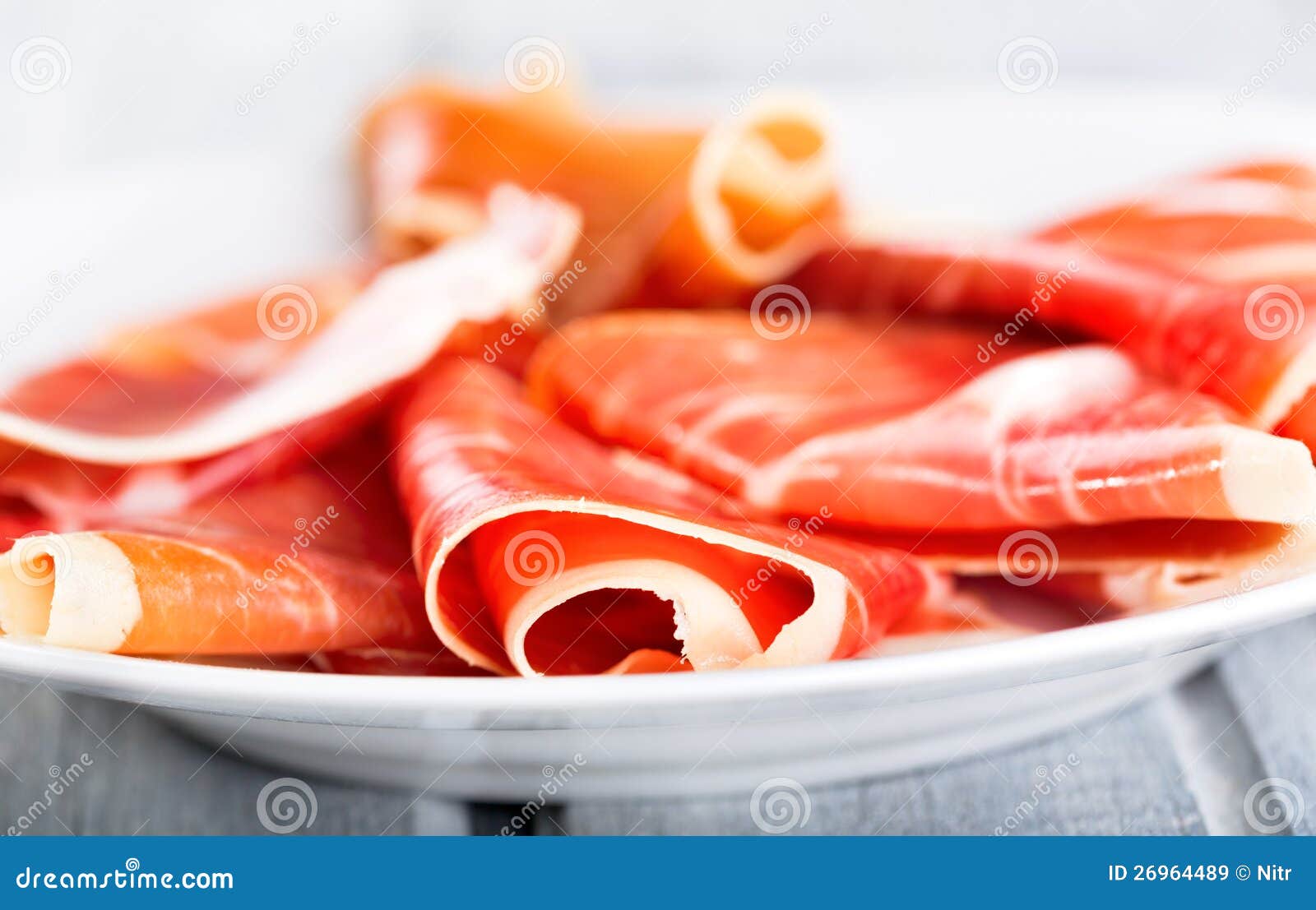 Prosciutto ham stock image. Image of wooden, meat, bacon - 26964489