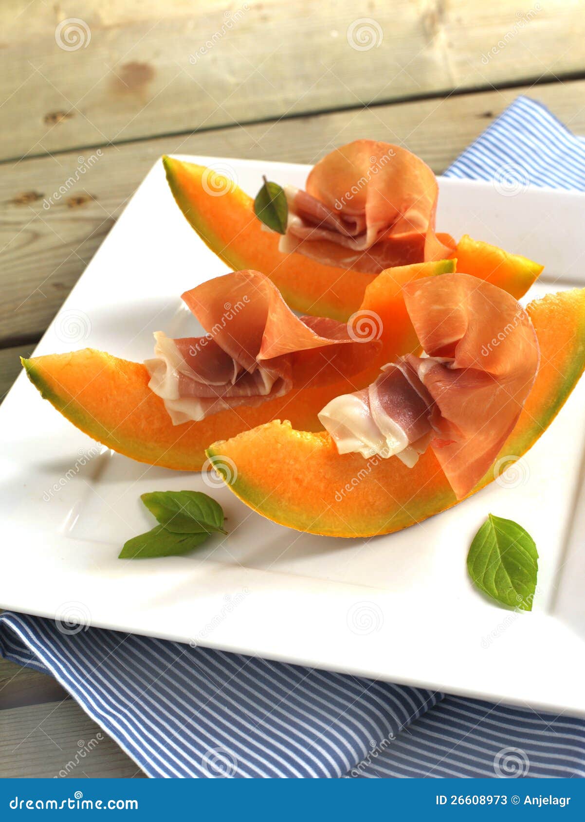 Prosciutto with melon stock image. Image of prosciutto - 26608973