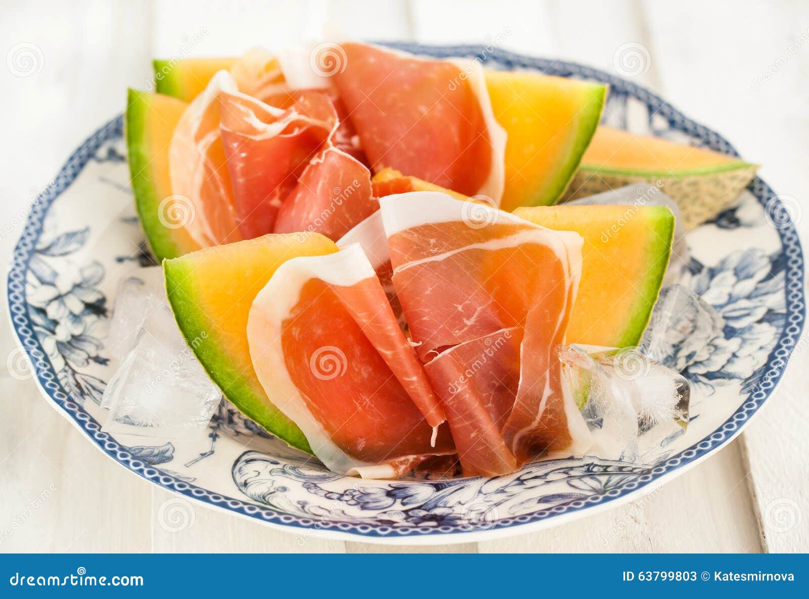Prosciutto with melon stock image. Image of salad, antipasti - 63799803