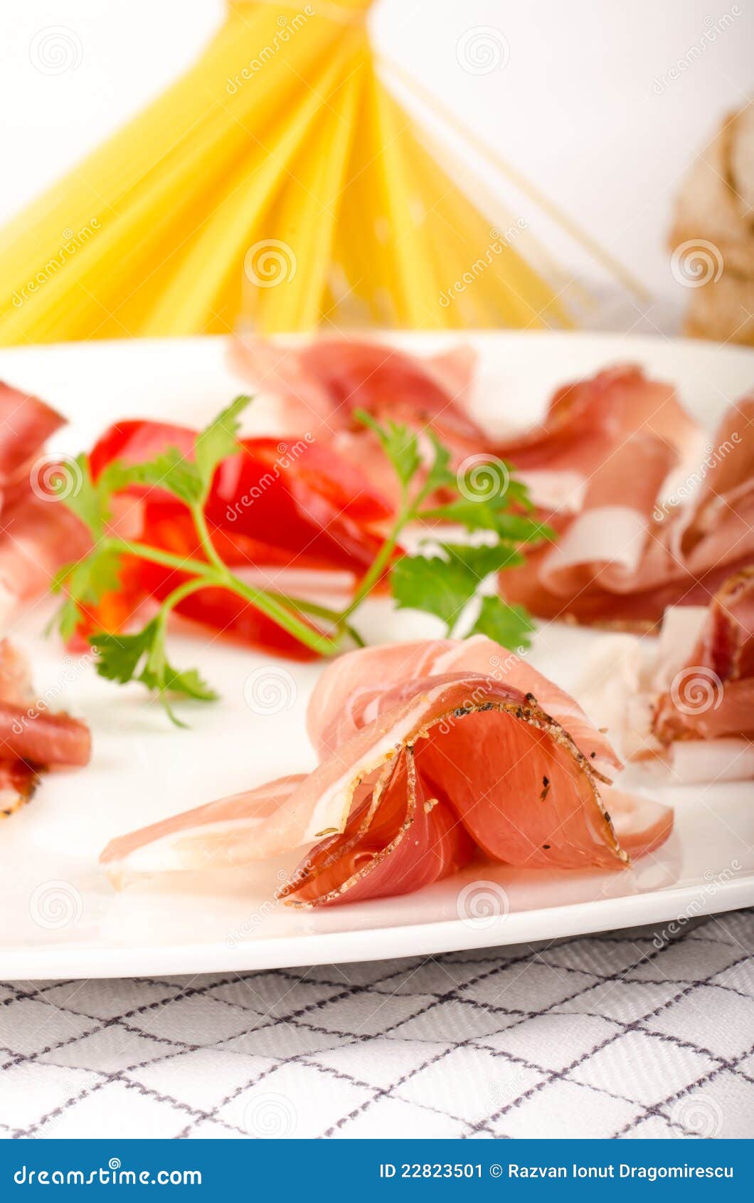 Prosciutto Plate stock image. Image of pasta, prosciutto - 22823501