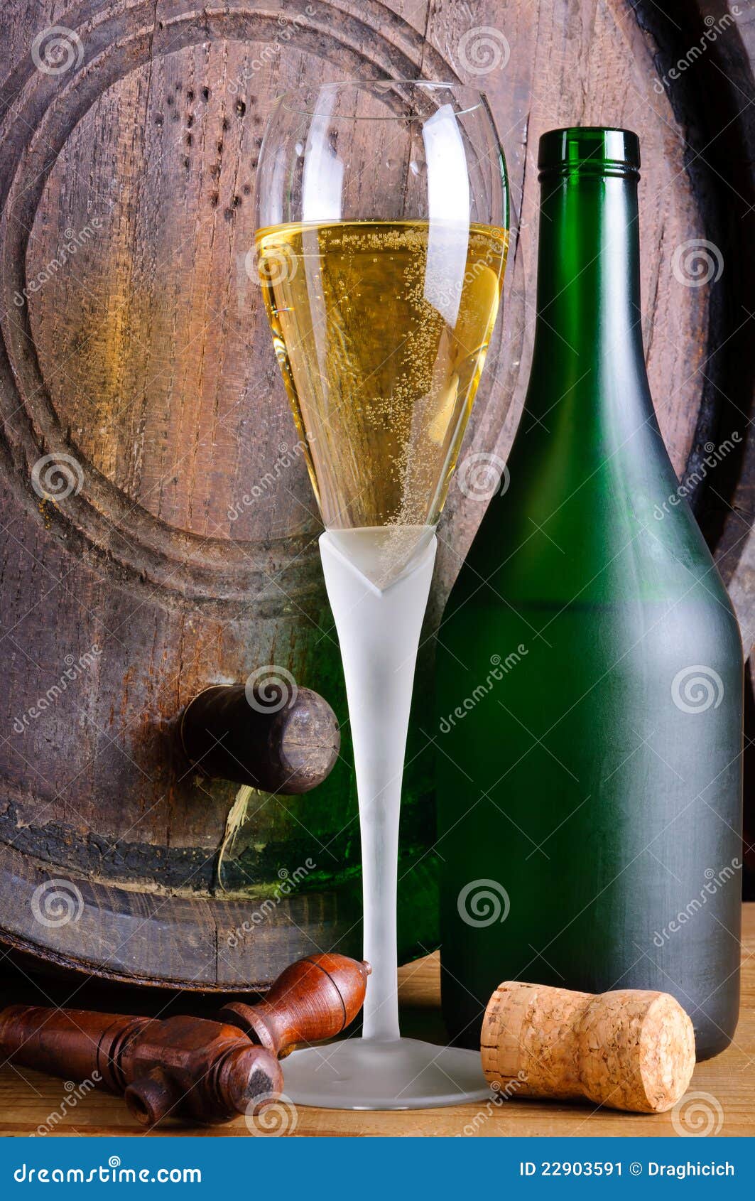 Prosecco stock image. Image of barrel, wooden, bottle - 22903591