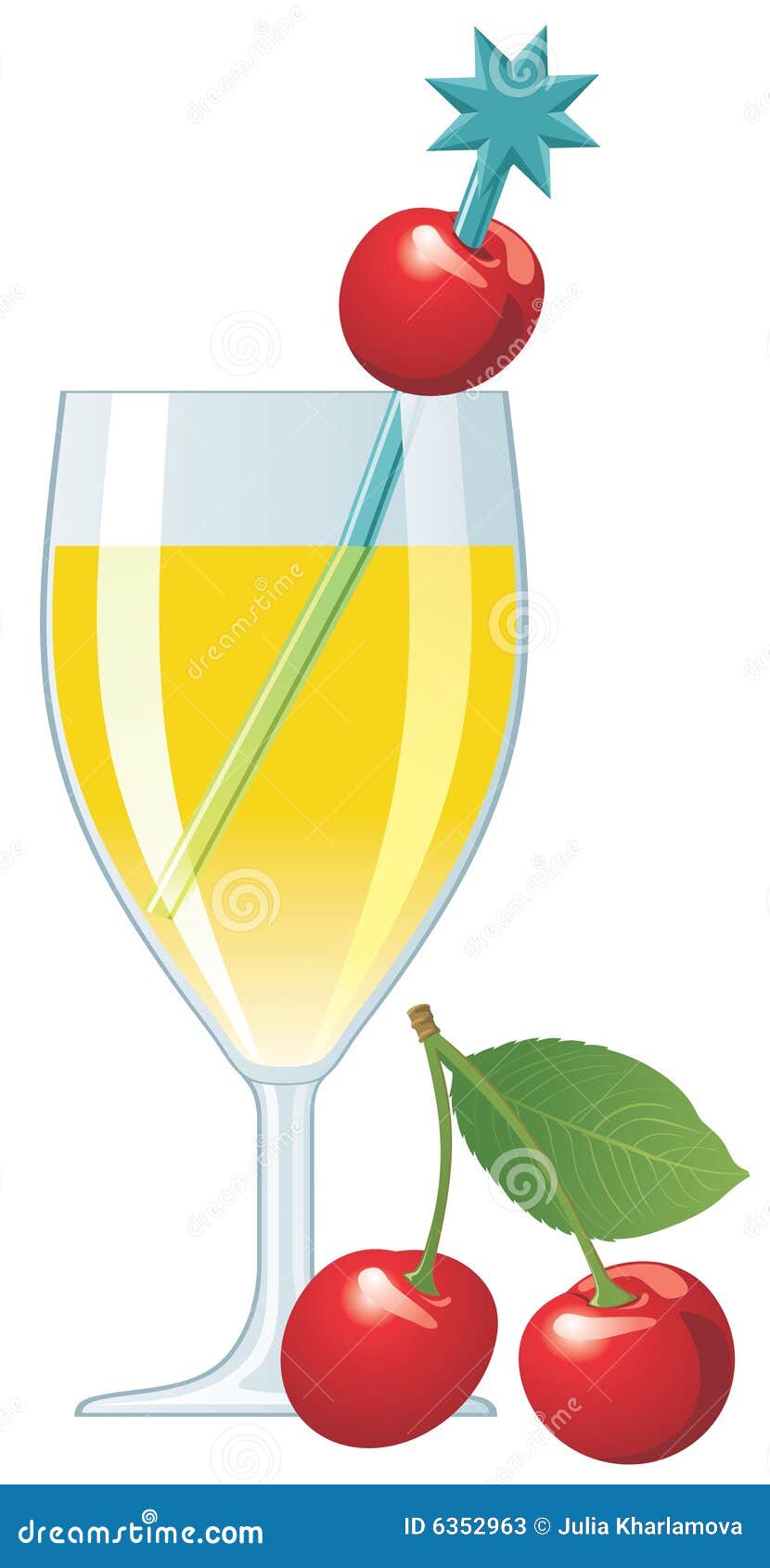 Prosecco cocktail in glass stock vector. Illustration of cocktail - 6352963
