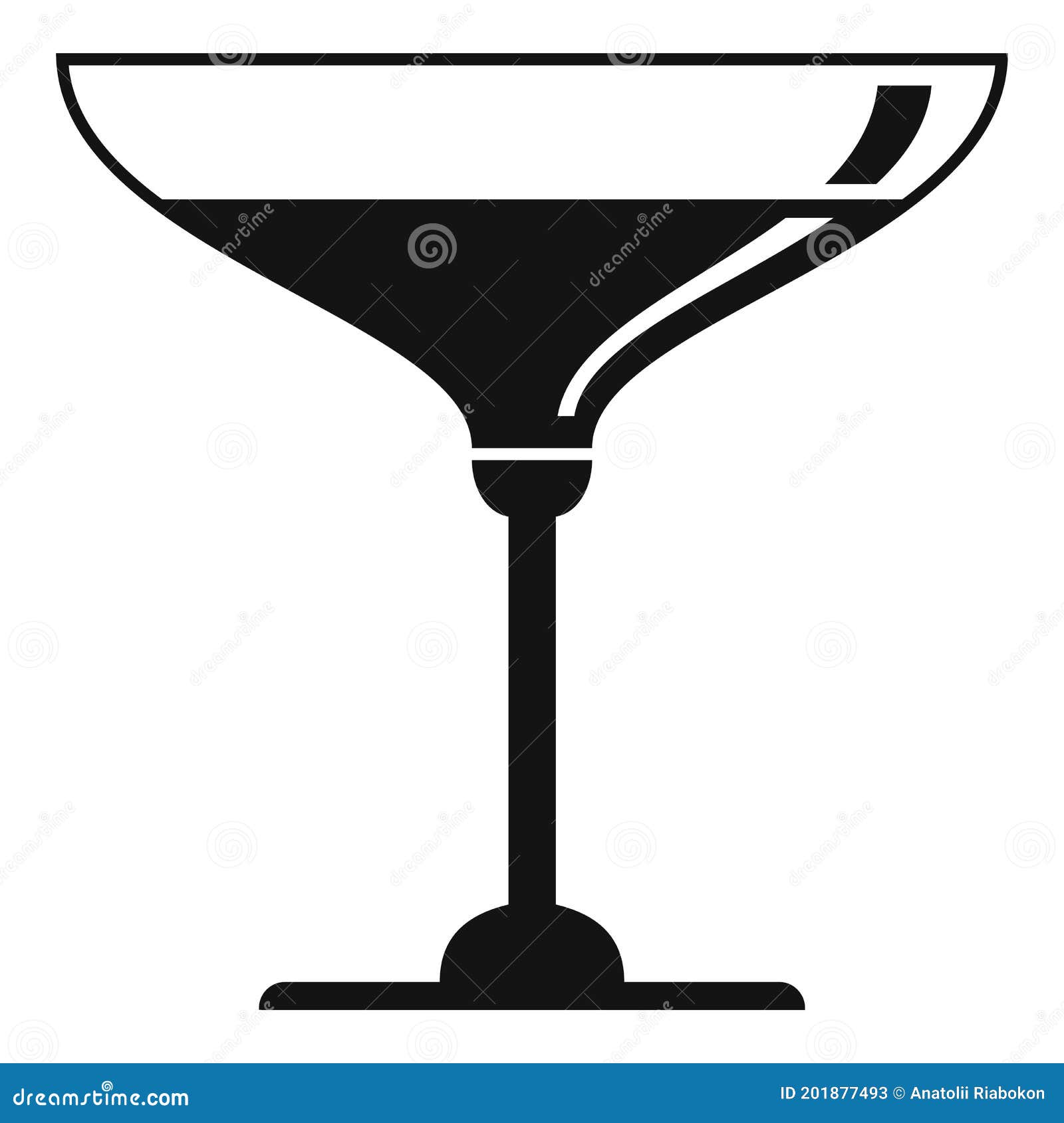 Prosecco Wineglass Icon, Simple Style Stock Vector - Illustration of ...