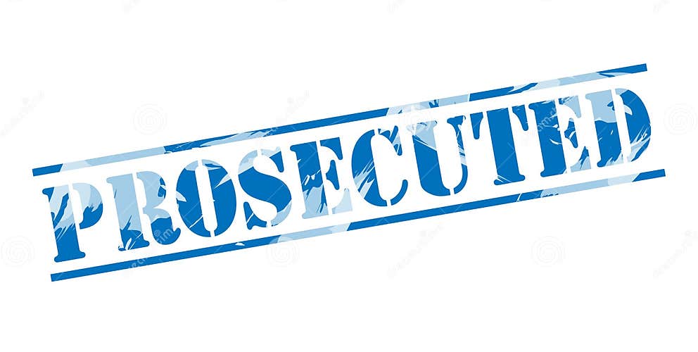 Prosecuted blue stamp stock illustration. Illustration of frame - 97579440