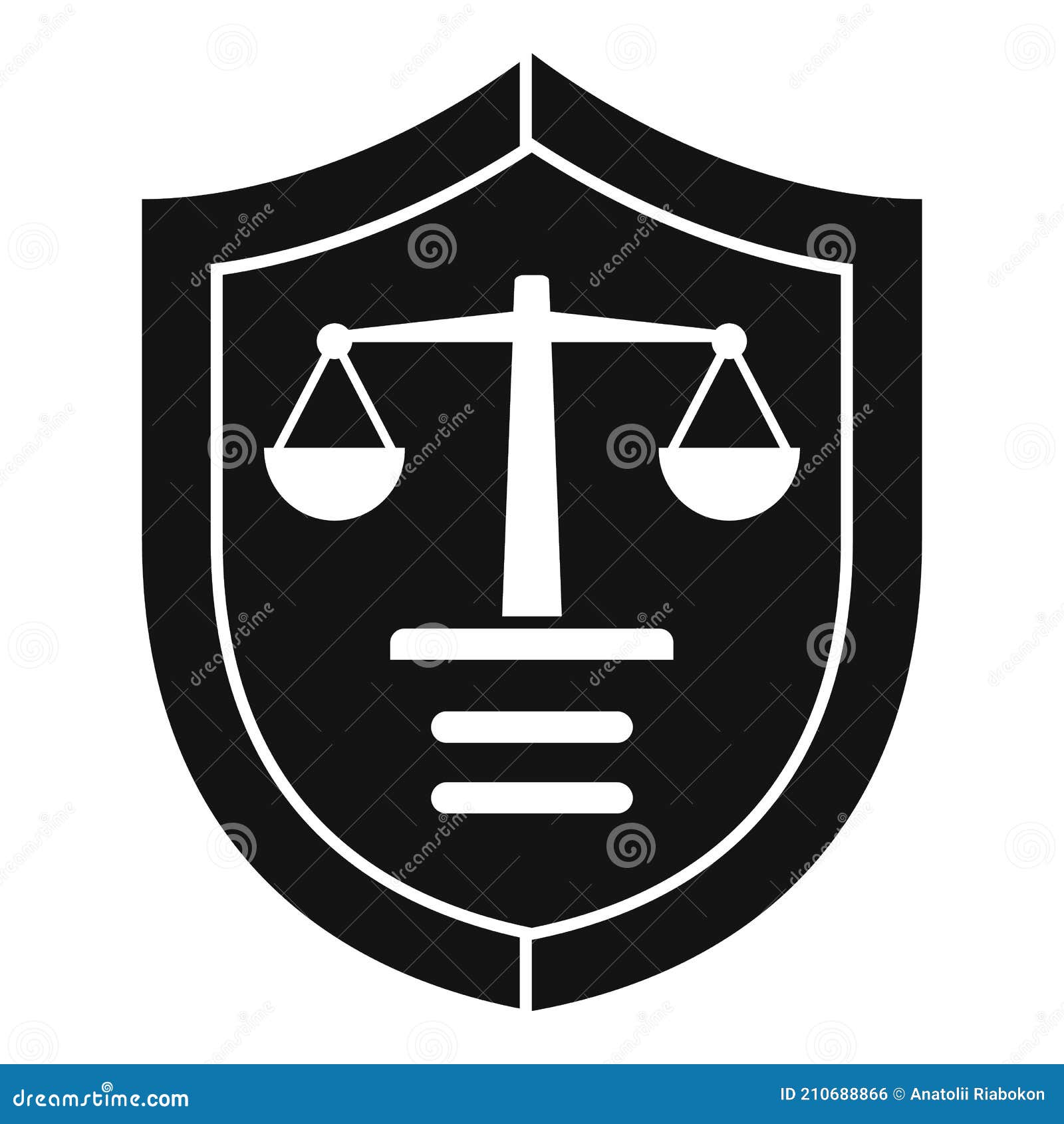 Prosecutor Shield Icon, Simple Style Stock Vector - Illustration of ...