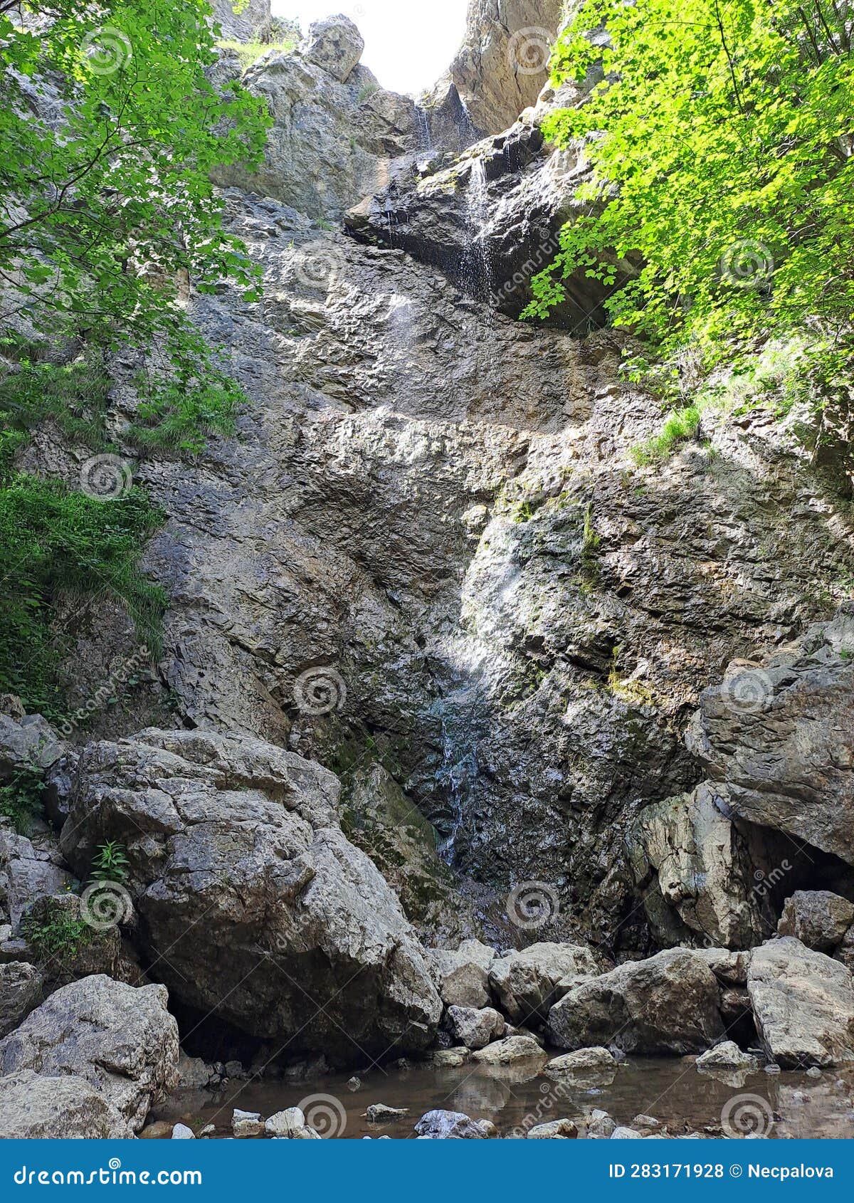 Prosiecka Valley, Waterfall Stock Photo - Image of canyon, prosen ...