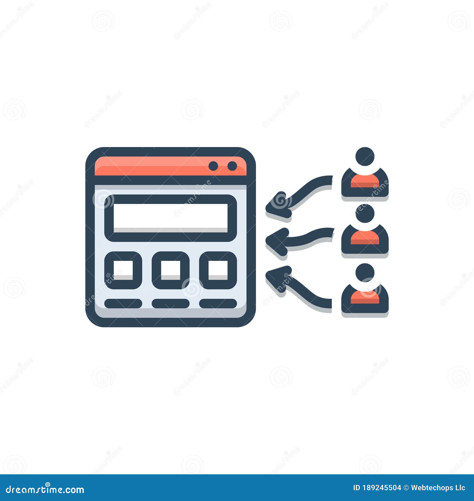 Color Illustration Icon for Prospect, Sale and Generation Stock ...