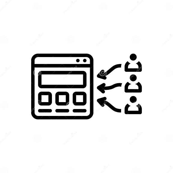 Black Line Icon for Prospect, Lead and Sale Stock Vector - Illustration ...