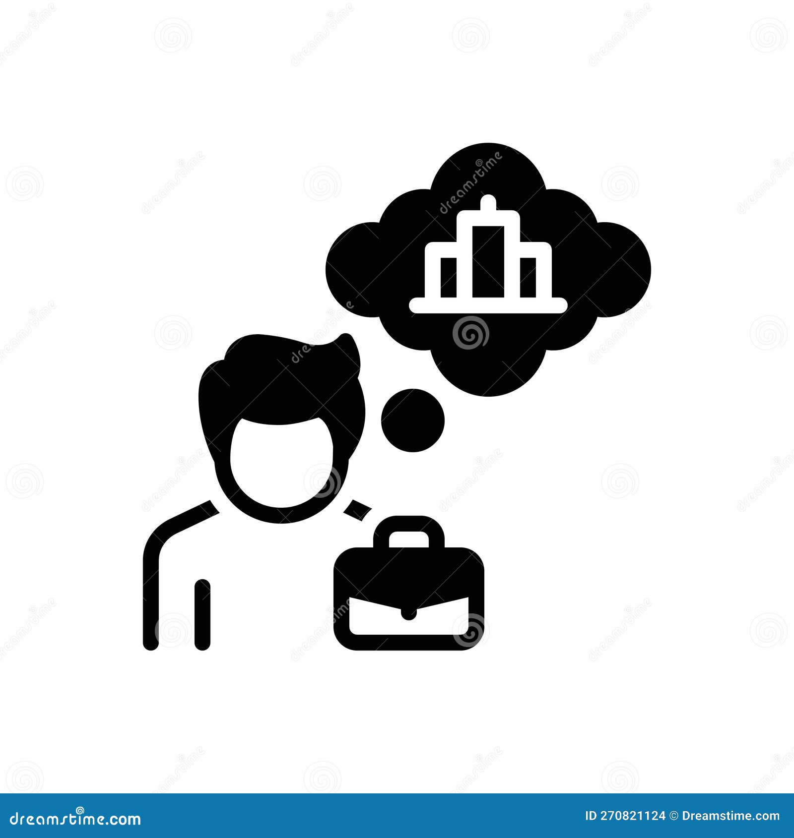 Black Solid Icon for Prospect, Expectation and Business Stock Vector ...