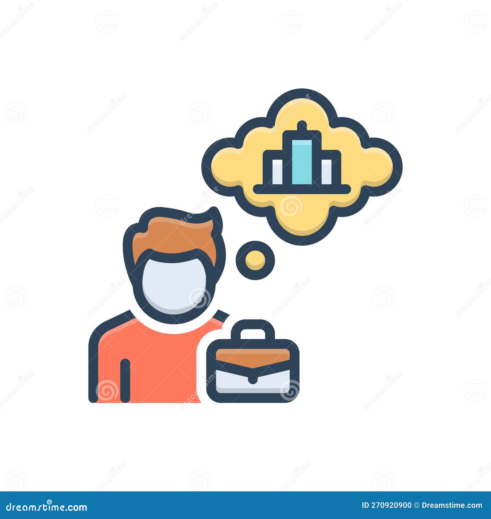 Mix Icon For Expectation, Expectancy And Cross Cartoon Vector ...