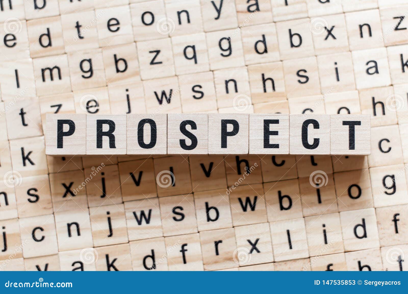 Prospect Word Concept on Cubes Stock Image - Image of crossword ...