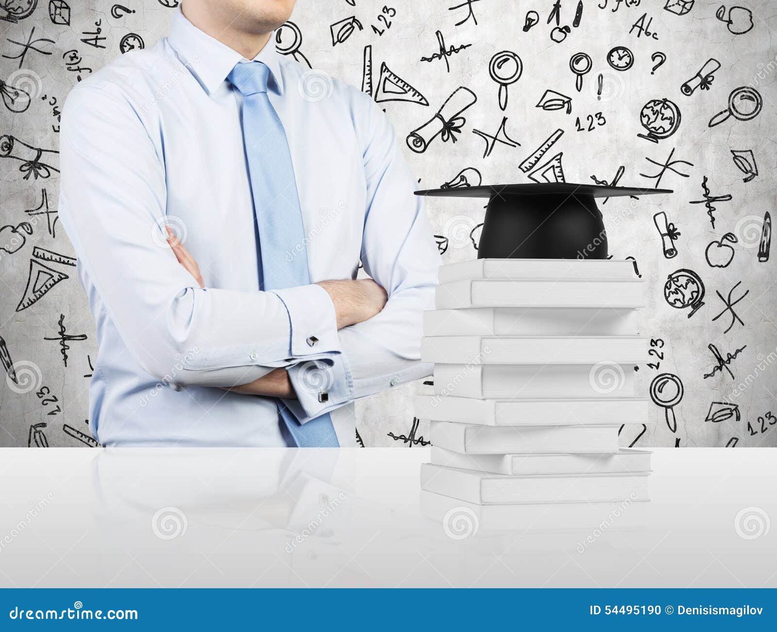 A Prospective Student is Pondering Over the Education Process. Stock ...