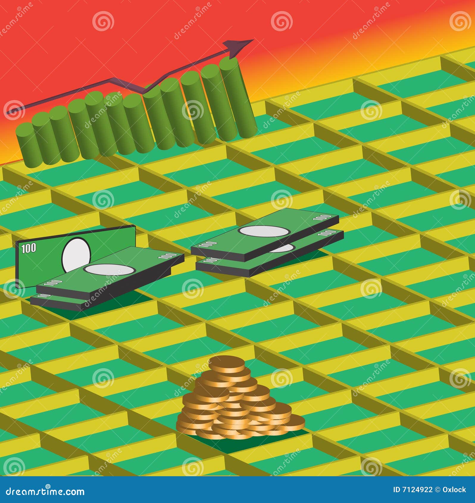 Prosperity stock vector. Illustration of currency, banking - 7124922