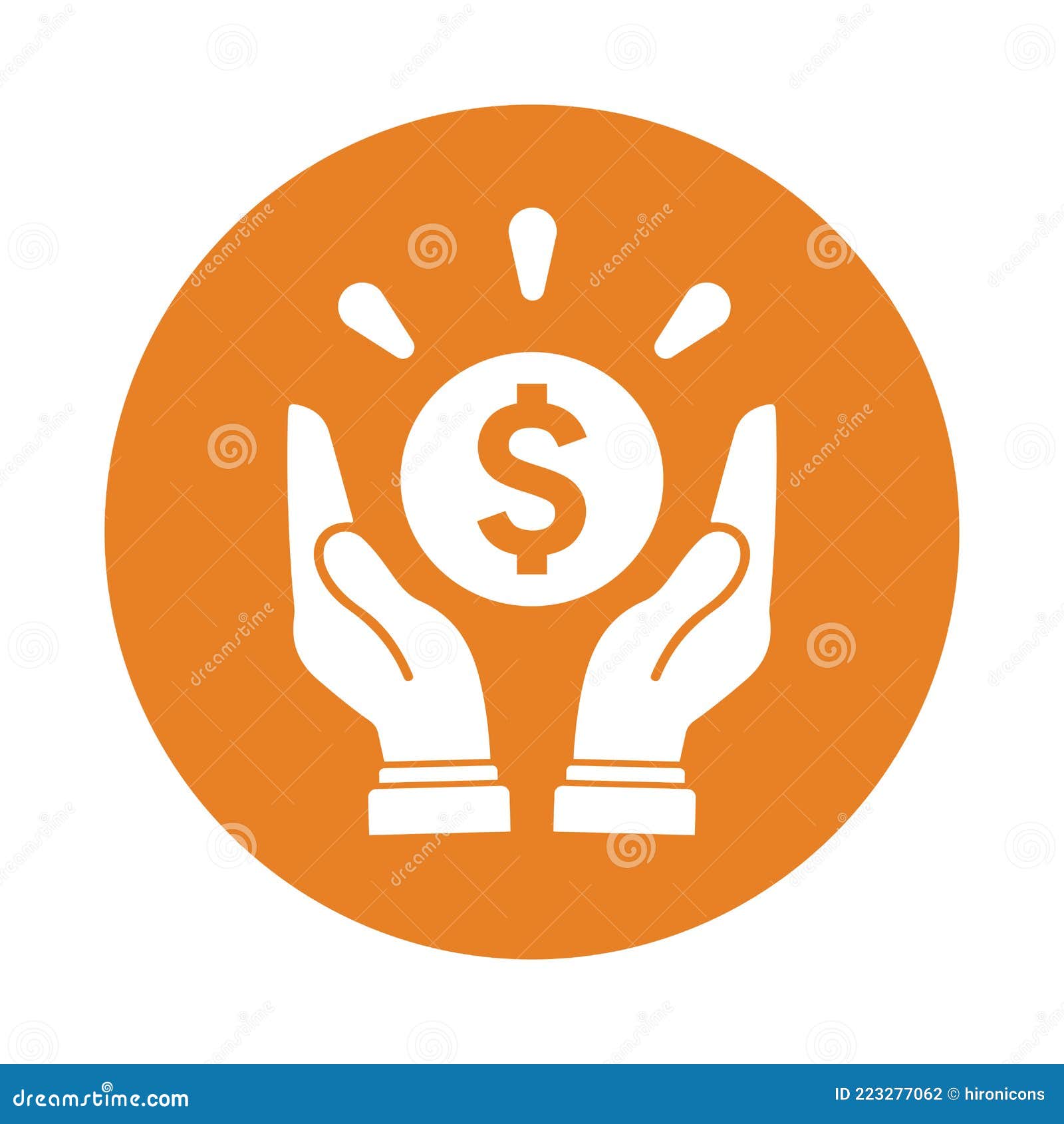 Prosperity, Finance Icon. Orange Color Vector EPS Stock Vector ...