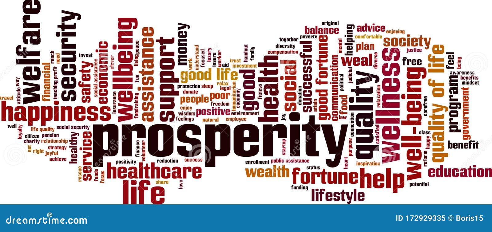 Prosperity word cloud stock vector. Illustration of status - 172929335