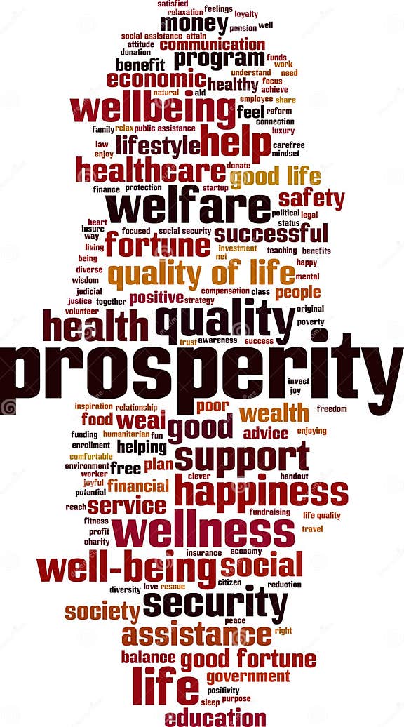 Prosperity word cloud stock vector. Illustration of vector - 188631766