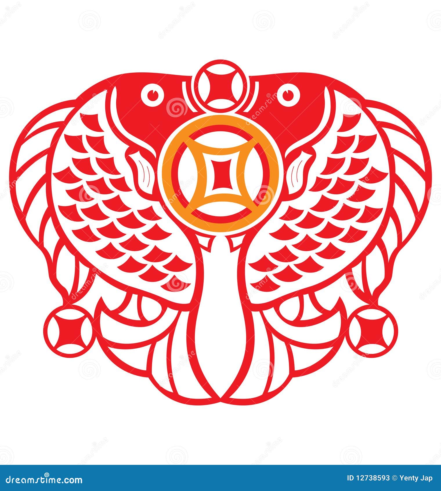 Double Fish Logos, Marine Life Icon , Salmon Logo Cartoon Vector ...