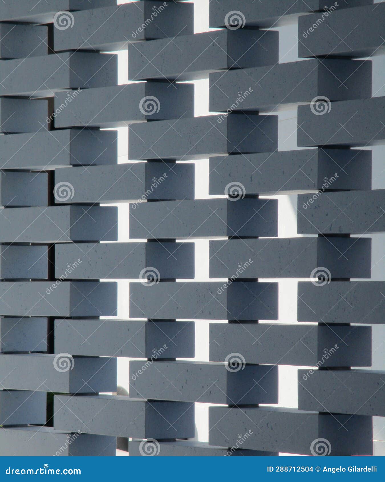 Prospettive Texture Of Gray Brick Structure Partition Wall Forming A ...