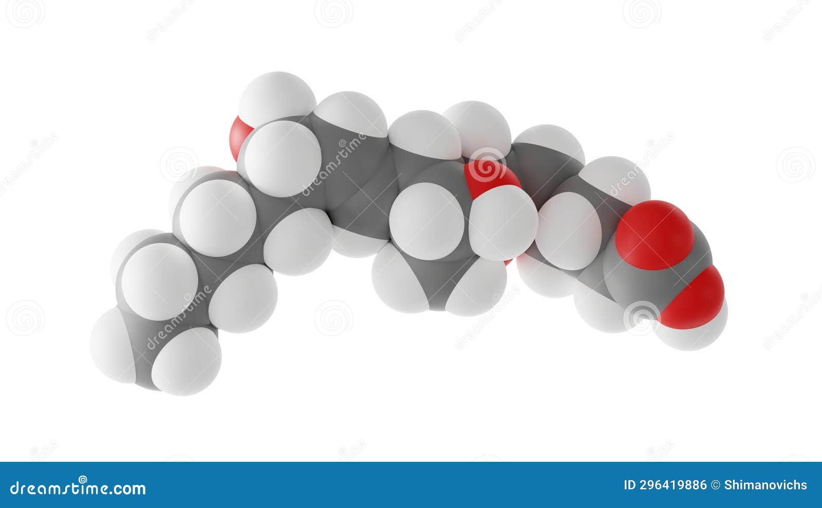 Prostacyclin Molecule, Prostaglandin I2, Molecular Structure, Isolated ...