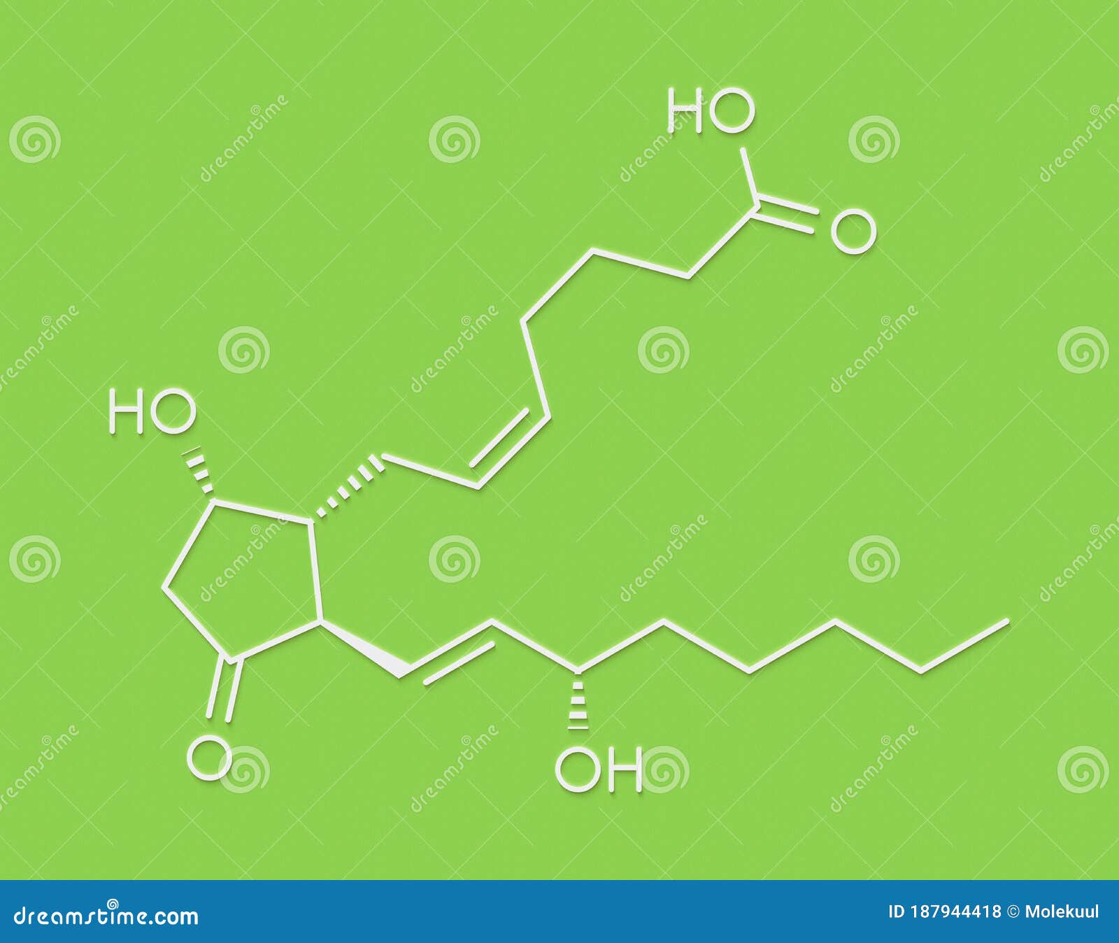 Prostaglandin D2 PGD2 Molecule. Skeletal Formula. Stock Illustration ...