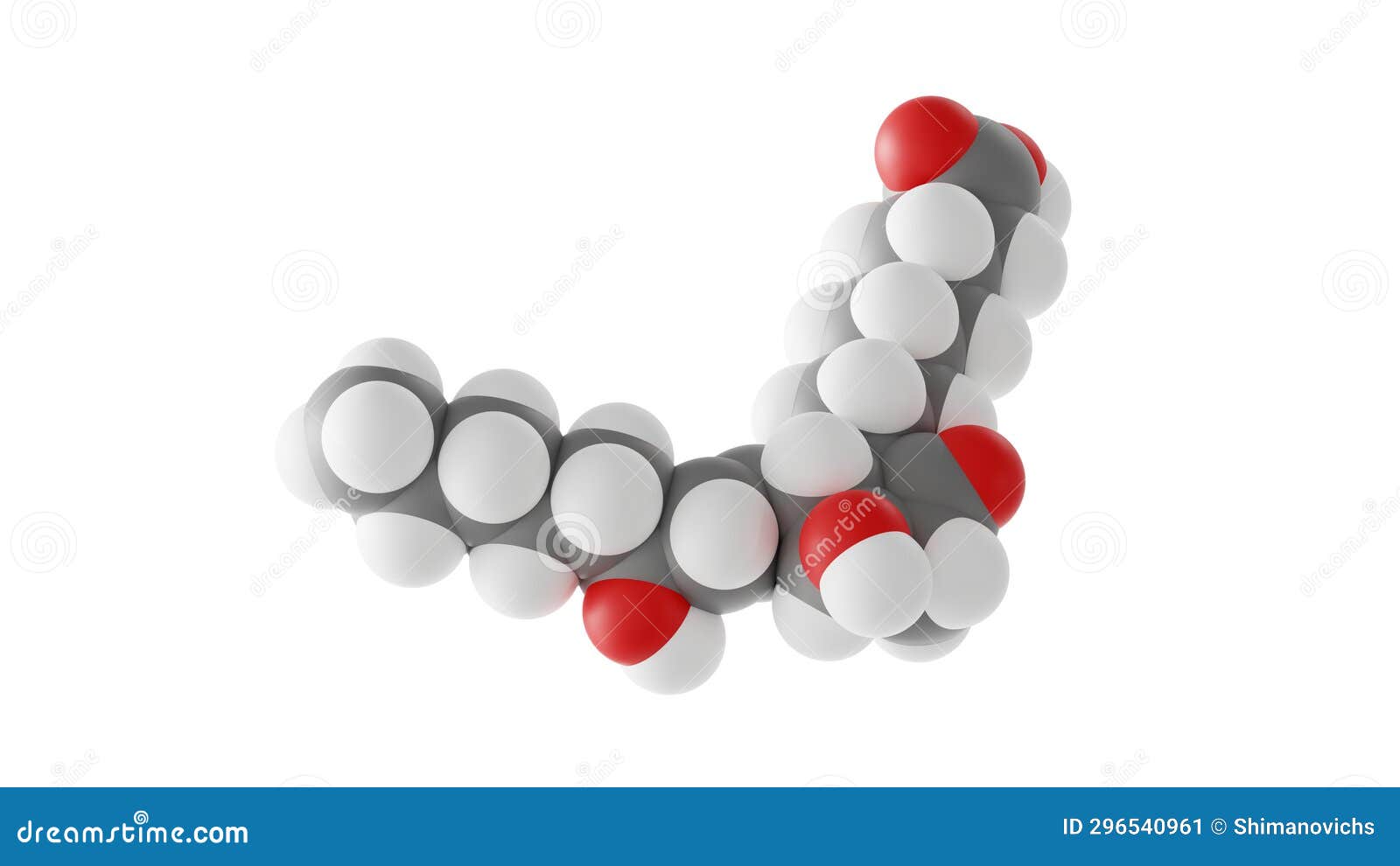 Prostaglandin E1 Molecule, Alprostadil, Molecular Structure, Isolated ...