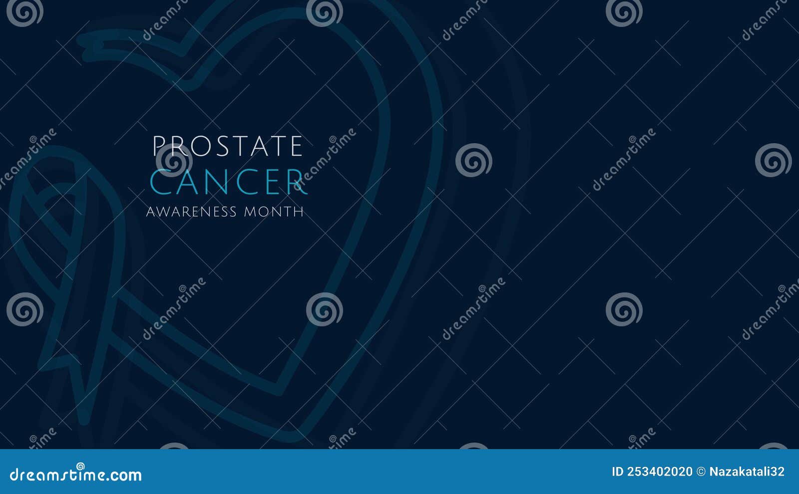 Banner for Prostate Cancer Awareness Month in September or Movember ...