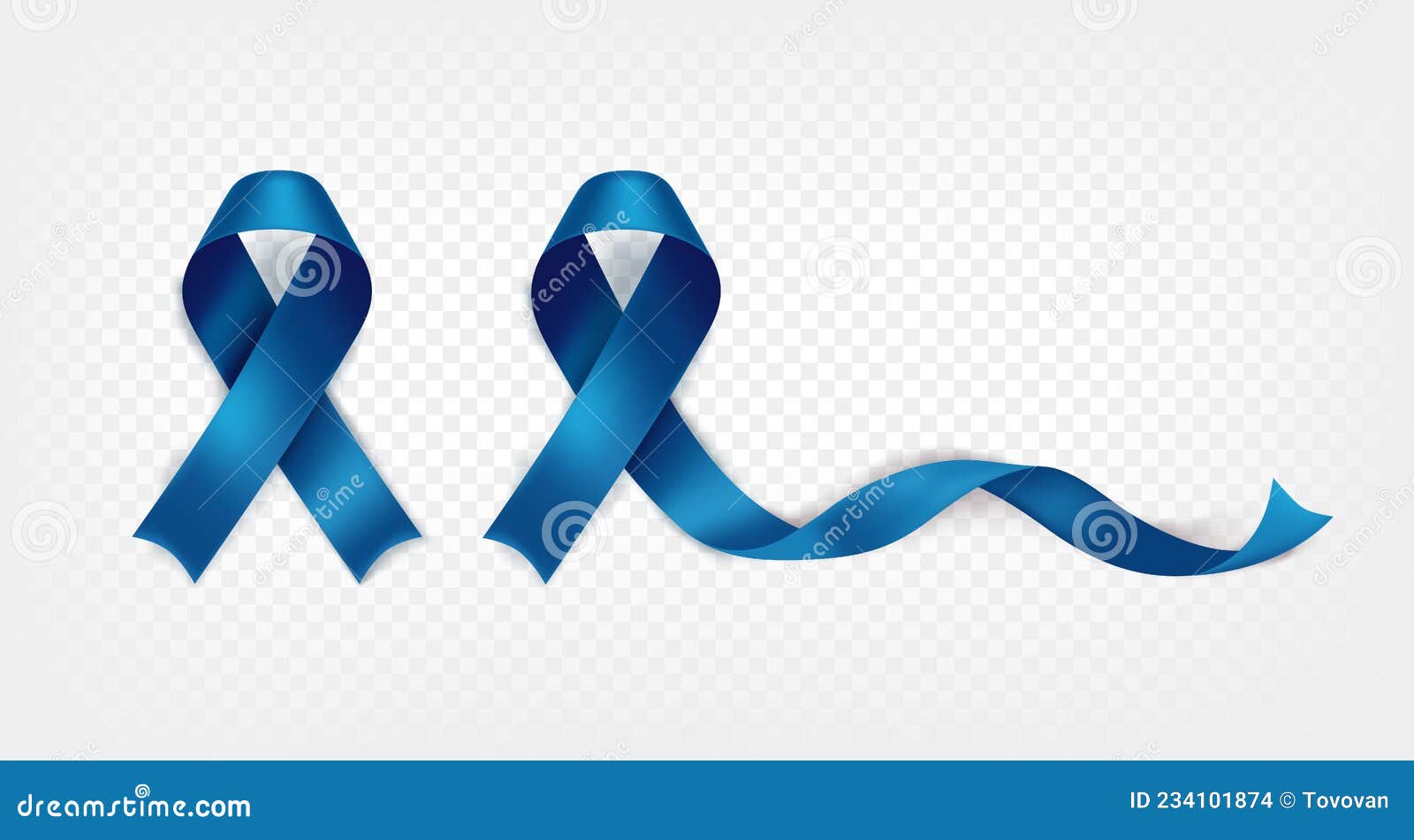 Prostate Cancer Awareness Day Blue Silk Ribbons Stock Vector ...