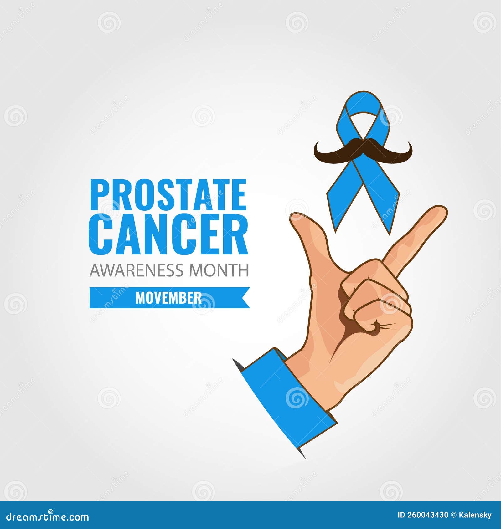 Prostate Cancer Awareness. Movember Stock Illustration - Illustration ...