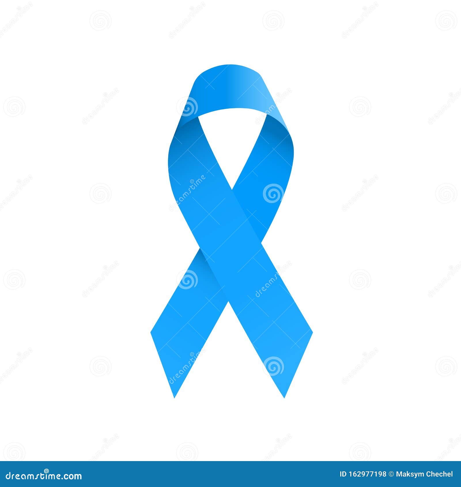 Prostate Cancer Blue Ribbon Symbol Isolated Stock Vector - Illustration ...