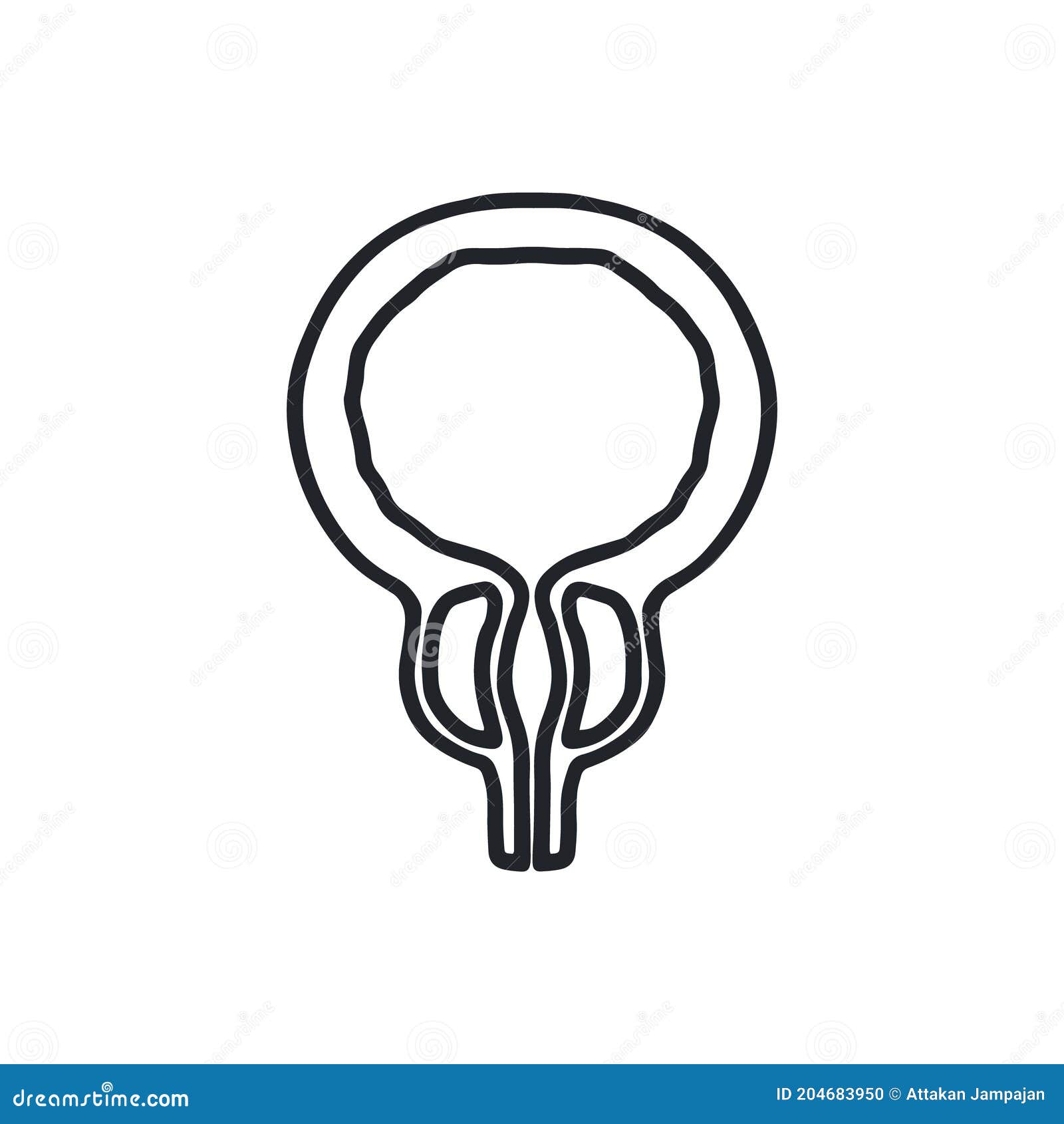 Prostate Hand Drawn Icon Doodle Style Stock Vector - Illustration of ...