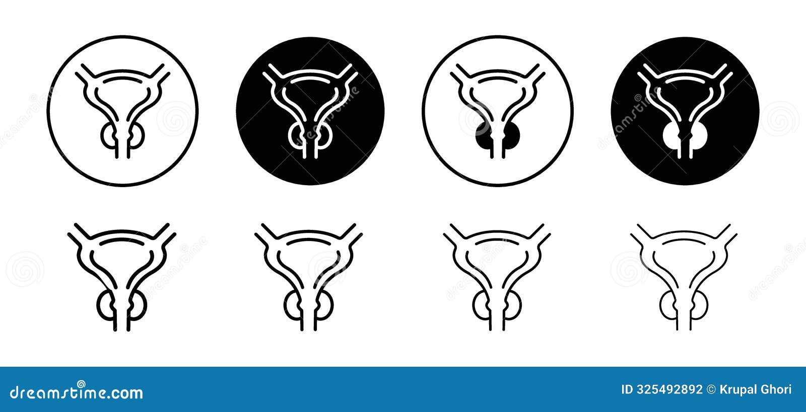 Prostate Vector Icon Set Collection. Prostate Outline Flat Icon Stock ...