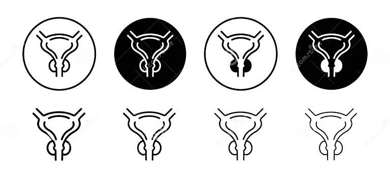 Prostate Vector Icon Set Collection. Prostate Outline Flat Icon Stock ...