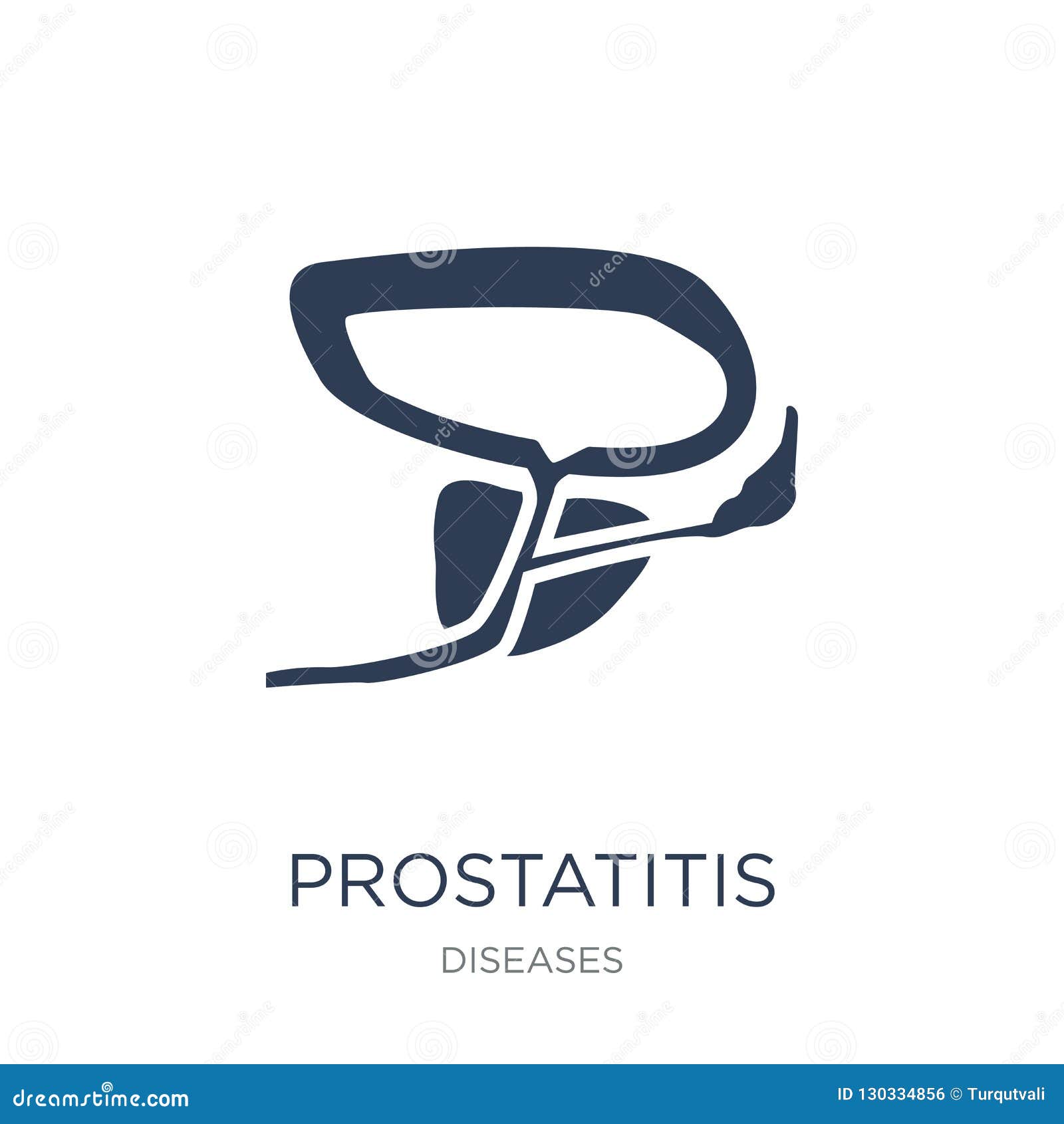 Prostatitis Icon. Trendy Flat Vector Prostatitis Icon On White B ...