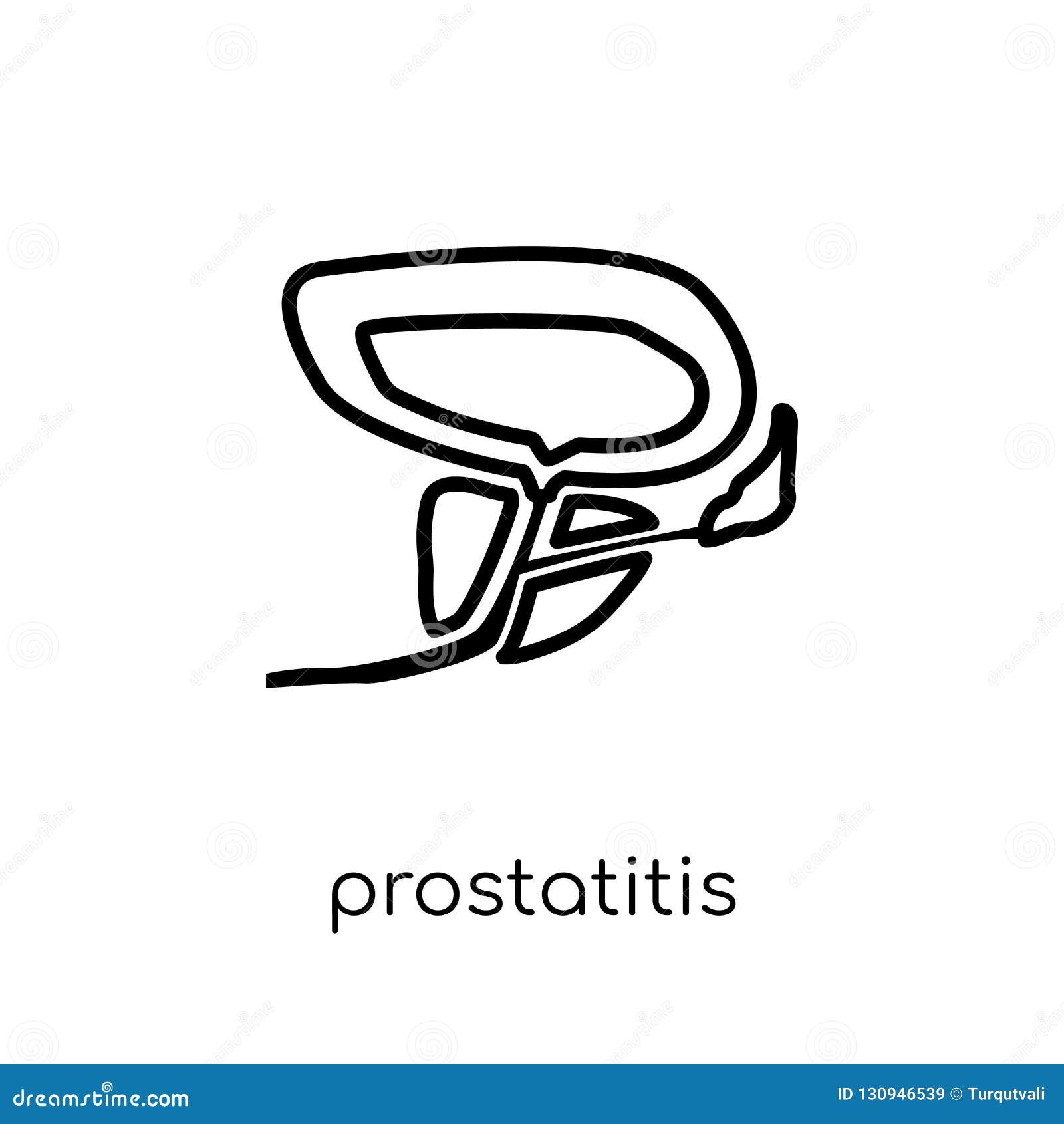 Prostatitis Line Icons. Symptoms, Causes, Treatment. Vector Signs For ...