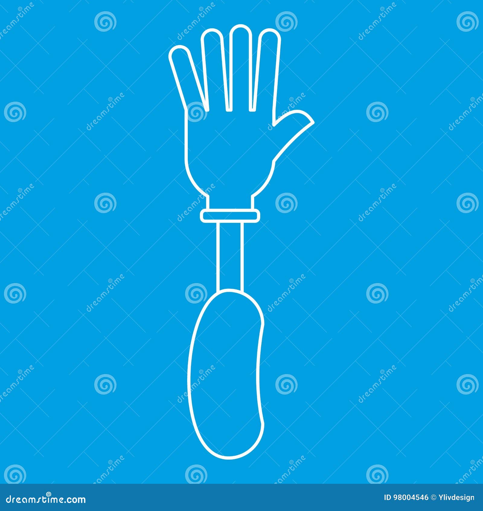 Prosthesis Hand Icon, Outline Style Stock Vector - Illustration of ...