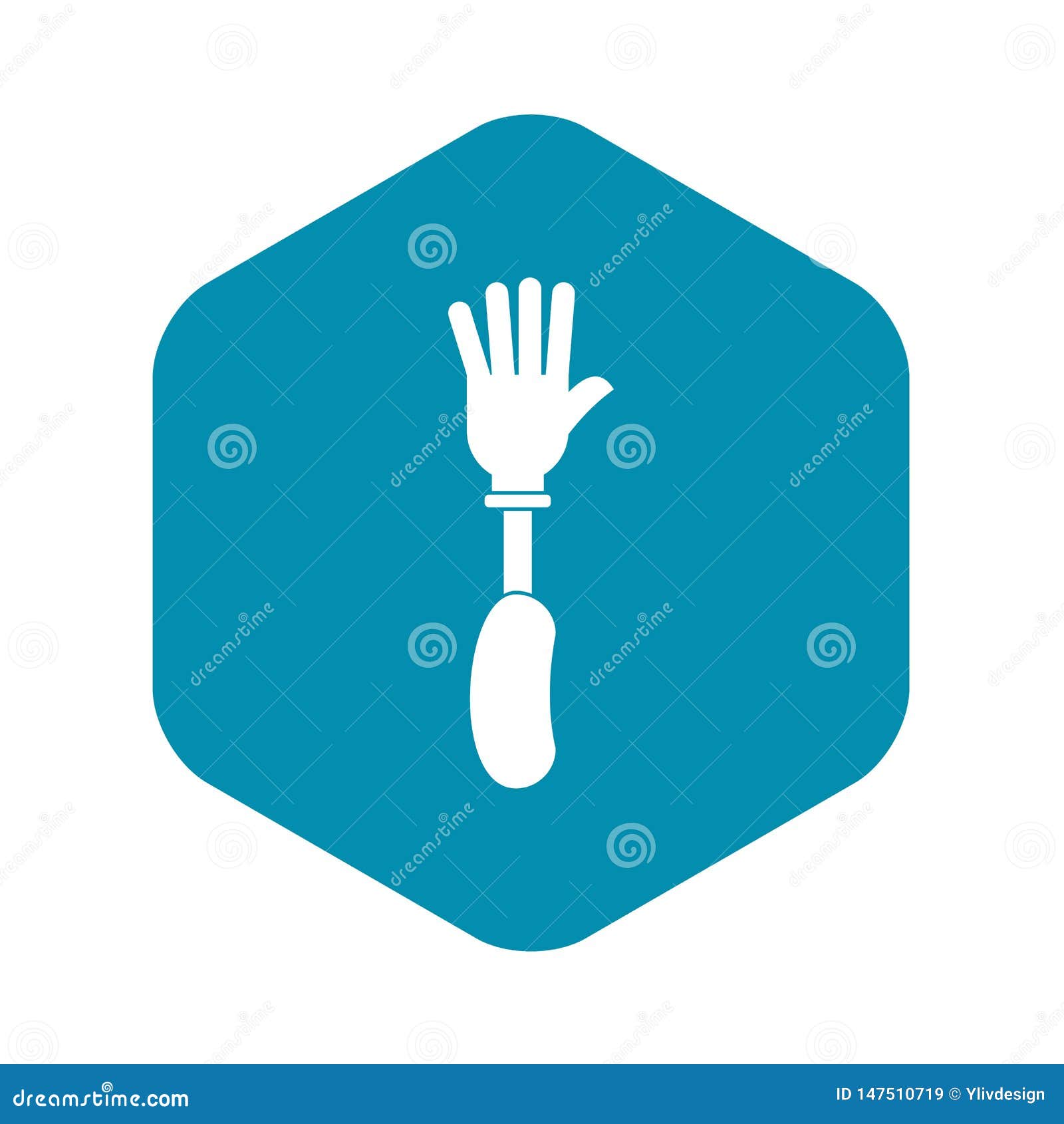 Prosthesis Hand Icon, Simple Style Stock Vector - Illustration of ...