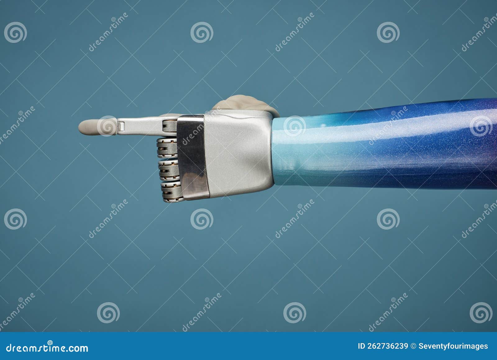 Prosthetic Arm Pointing stock image. Image of hand, prosthetic - 262736239