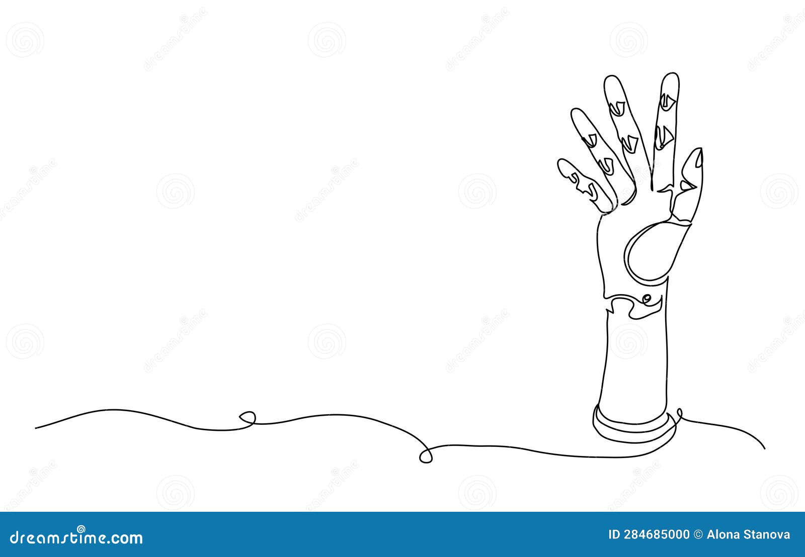 Prosthetic Arm Simple Vector Illustration. Artificial Hand, Robotic or ...