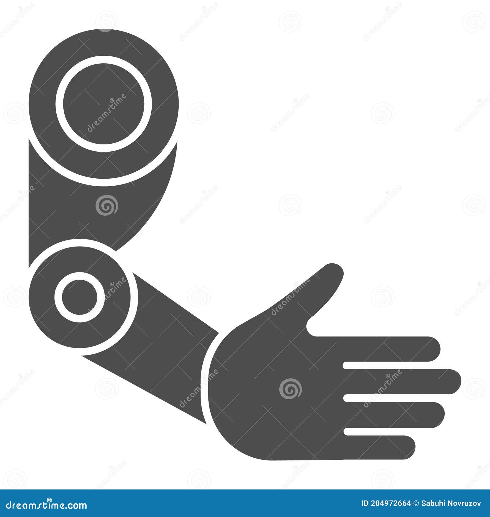 Prosthetic Arm Solid Icon, Limb Prosthetics Concept, Prosthetic Arm ...