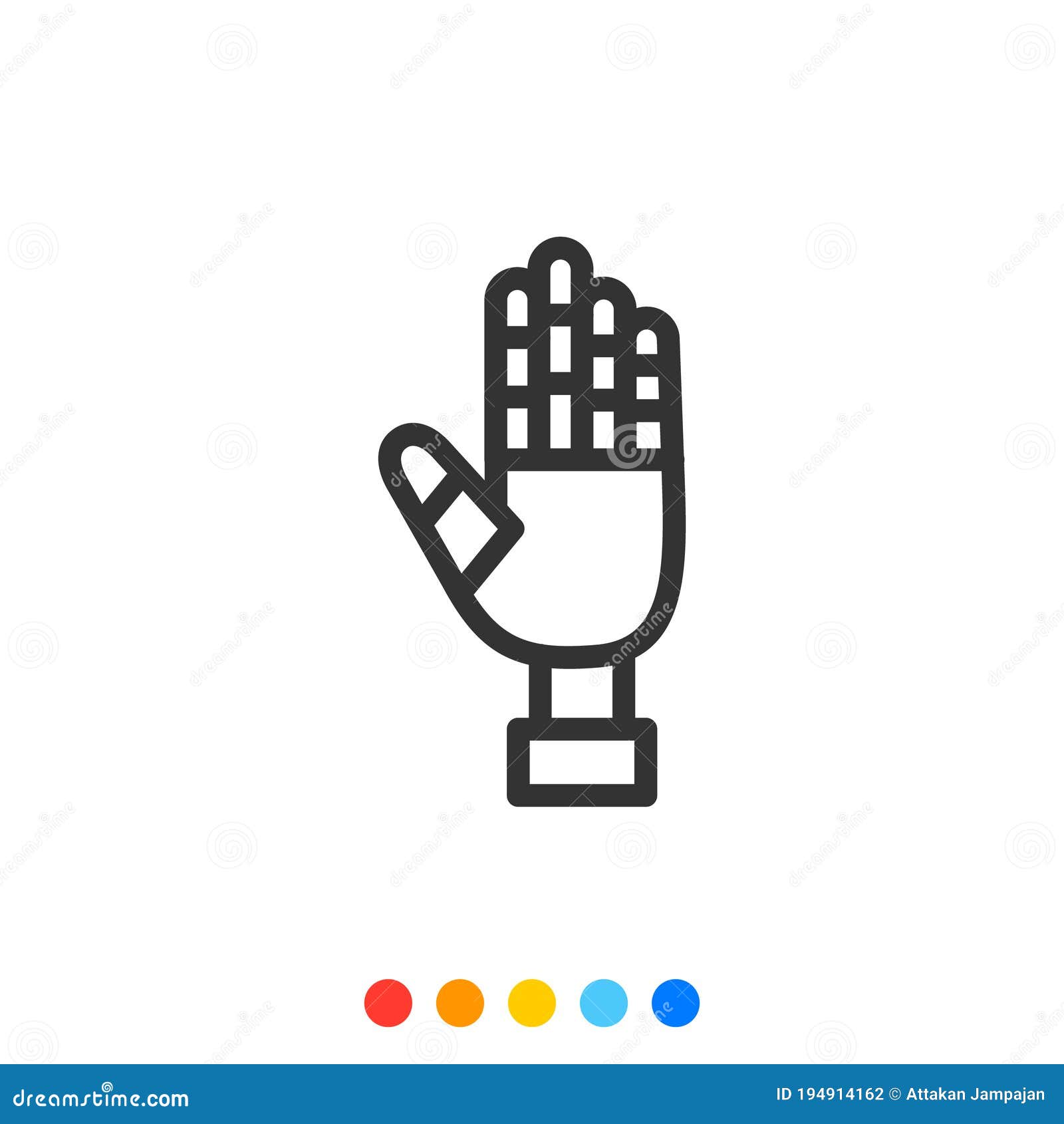 Prosthetic Arms Vector Icon, Artificial Hand Icon, Vector and ...