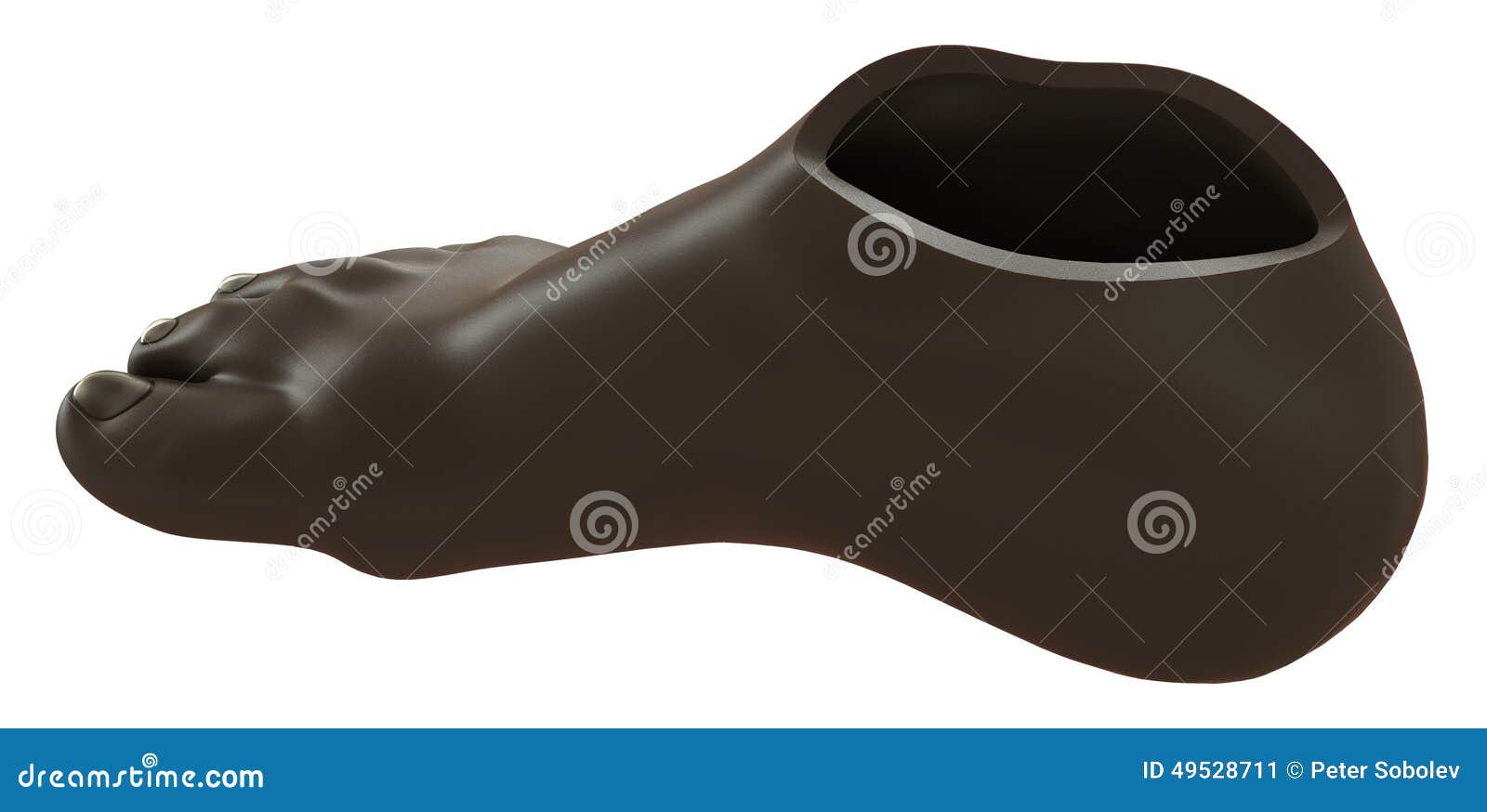 Prosthetic foot shell stock illustration. Illustration of amputee ...
