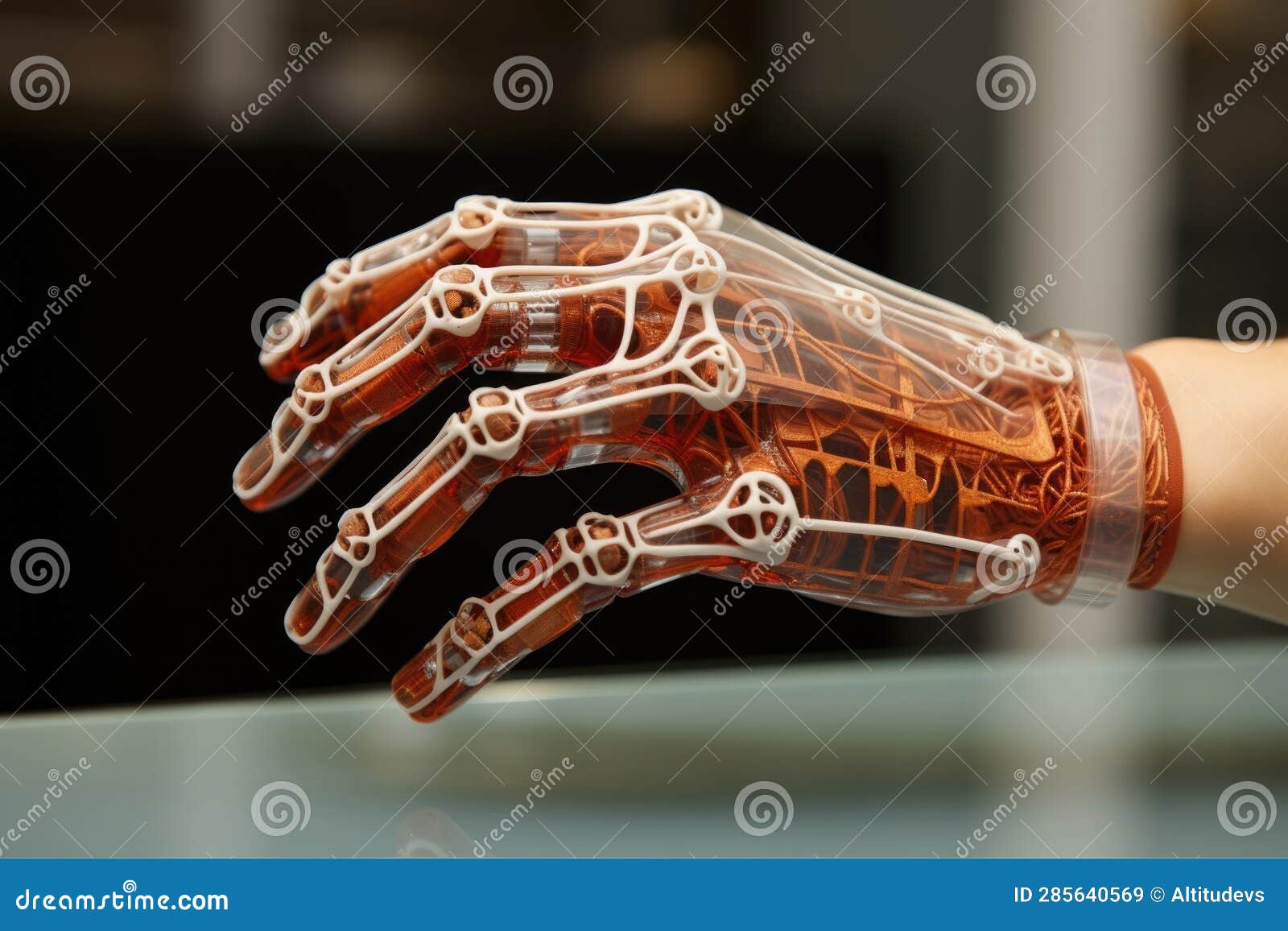 Prosthetic Hand with 3d Printed Fingers Stock Image - Image of ...