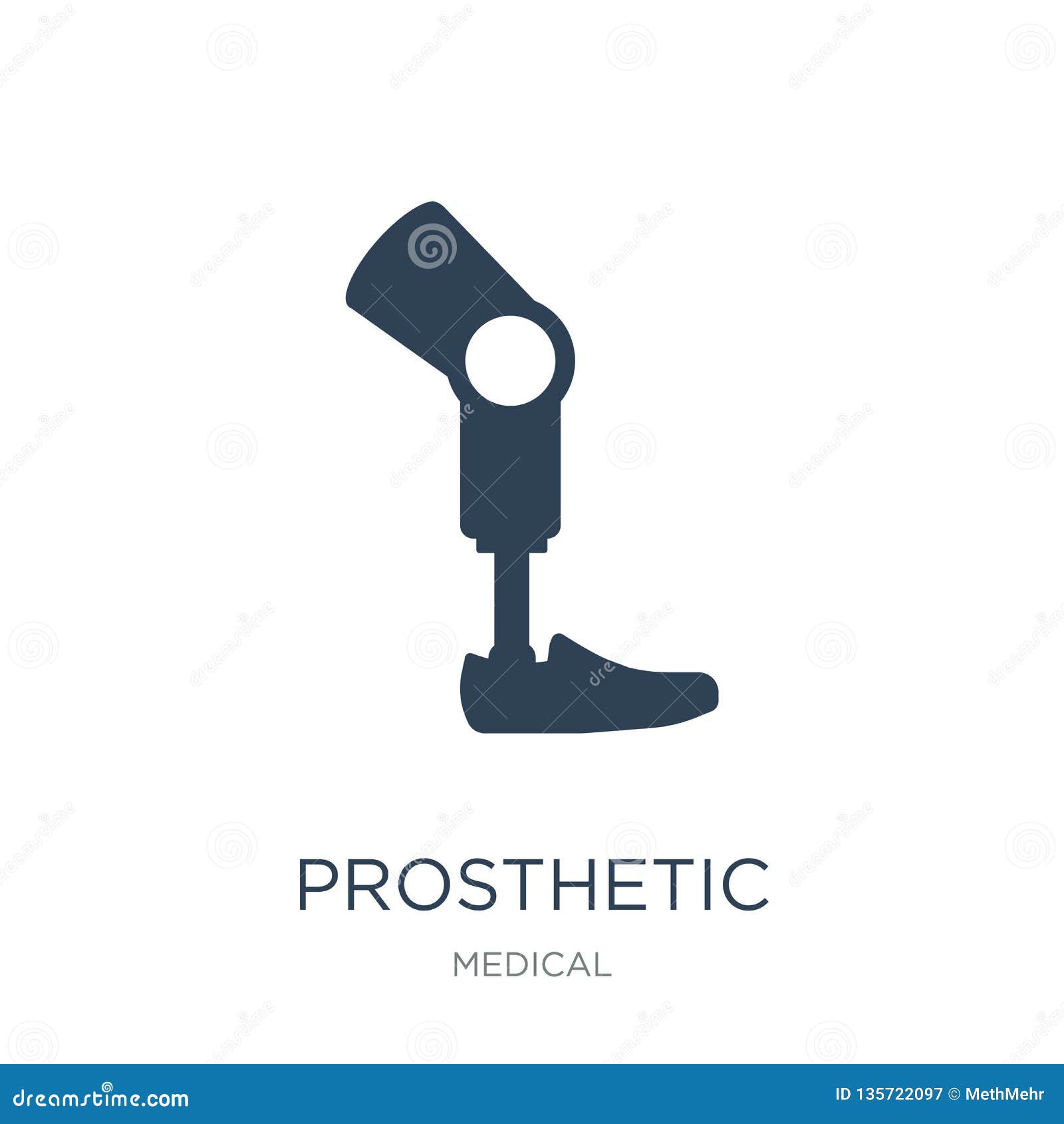 Prosthetic Icon In Trendy Design Style Prosthetic Icon Isolated On