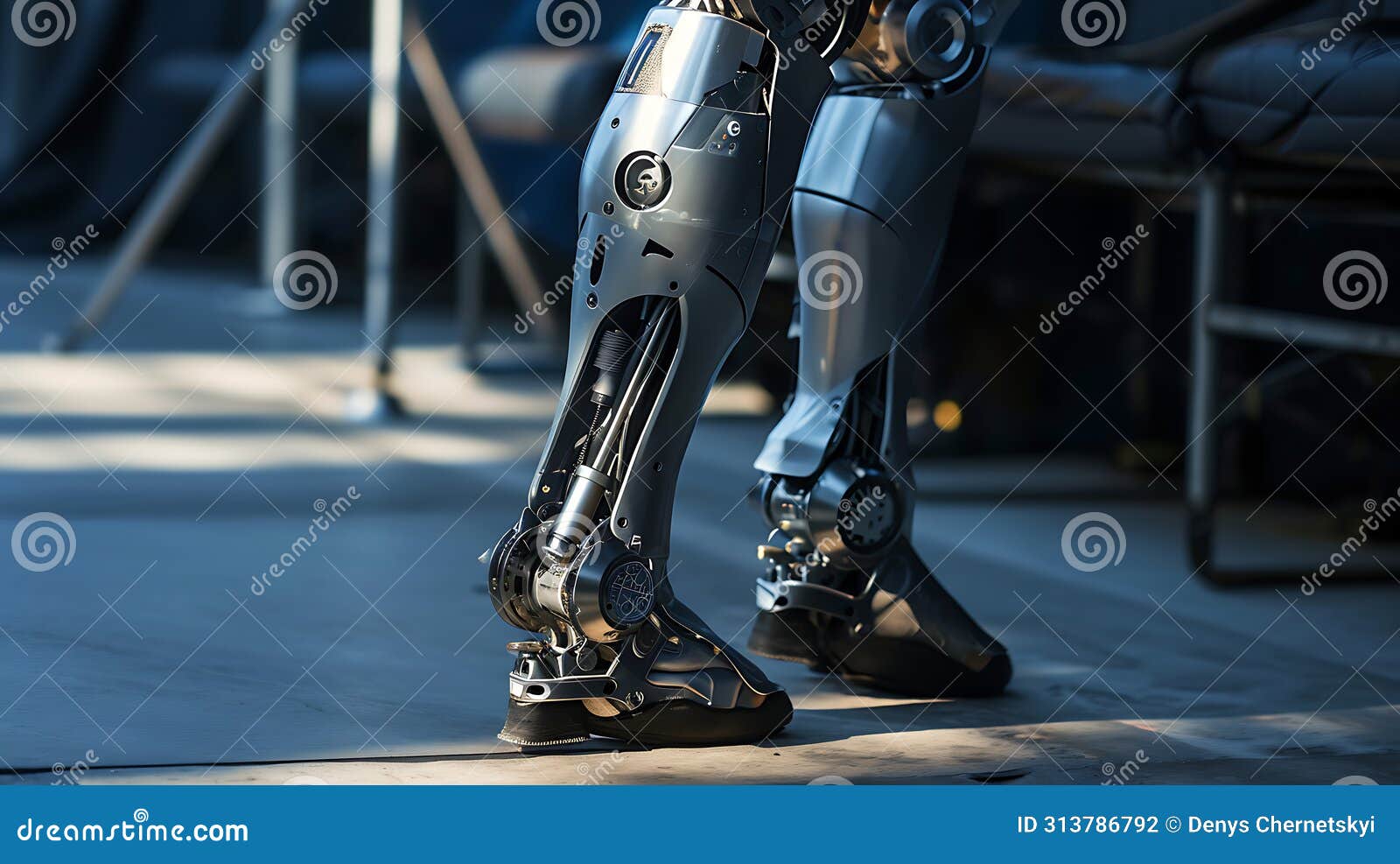 Prosthetic Leg with Advanced Mobility Features. Copy Space Stock ...