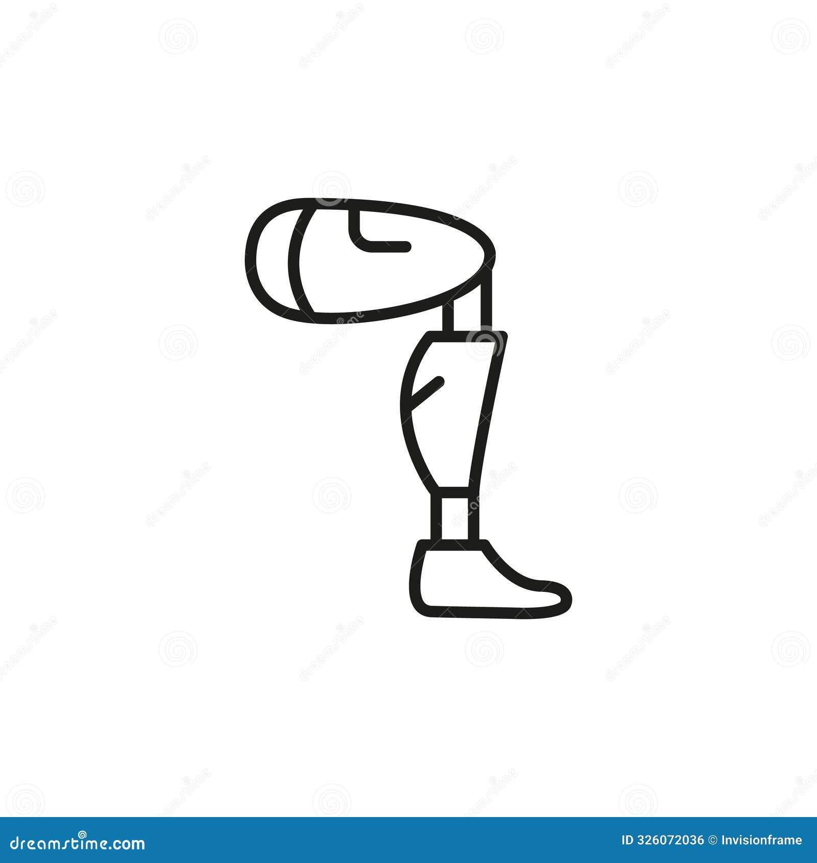 Prosthetic Leg Icon stock illustration. Illustration of orthopedics ...