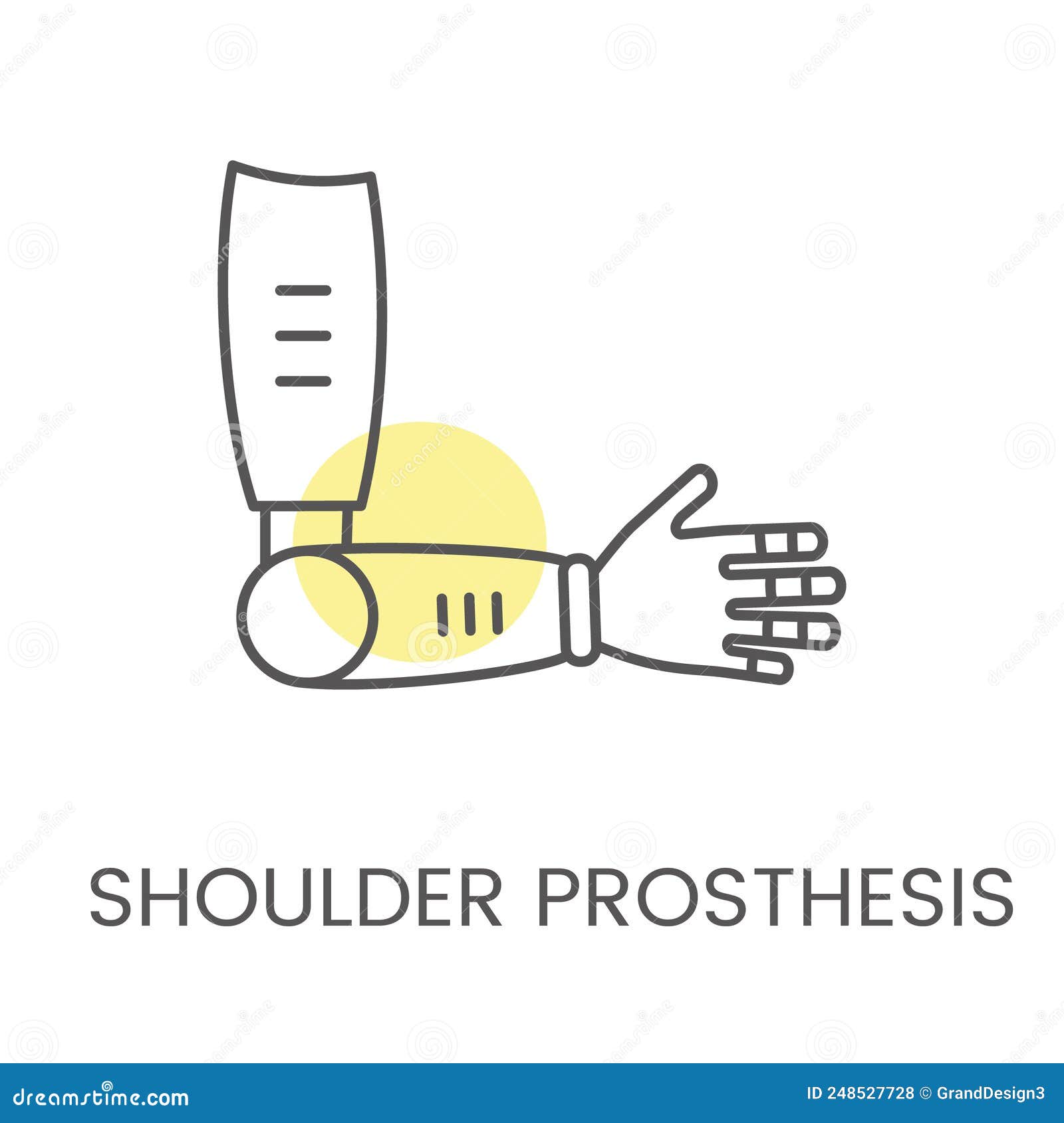 Prosthetic Leg Linear Icon Cartoon Vector | CartoonDealer.com #309681871