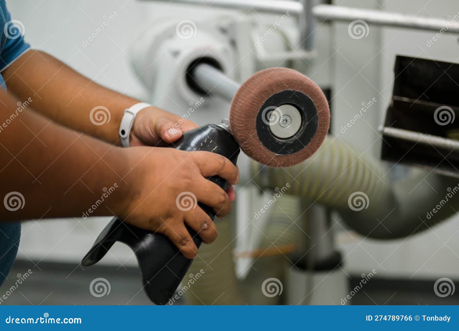 Worker Making Plaster Cast for Socket at Prosthetic Factory Stock Photo ...