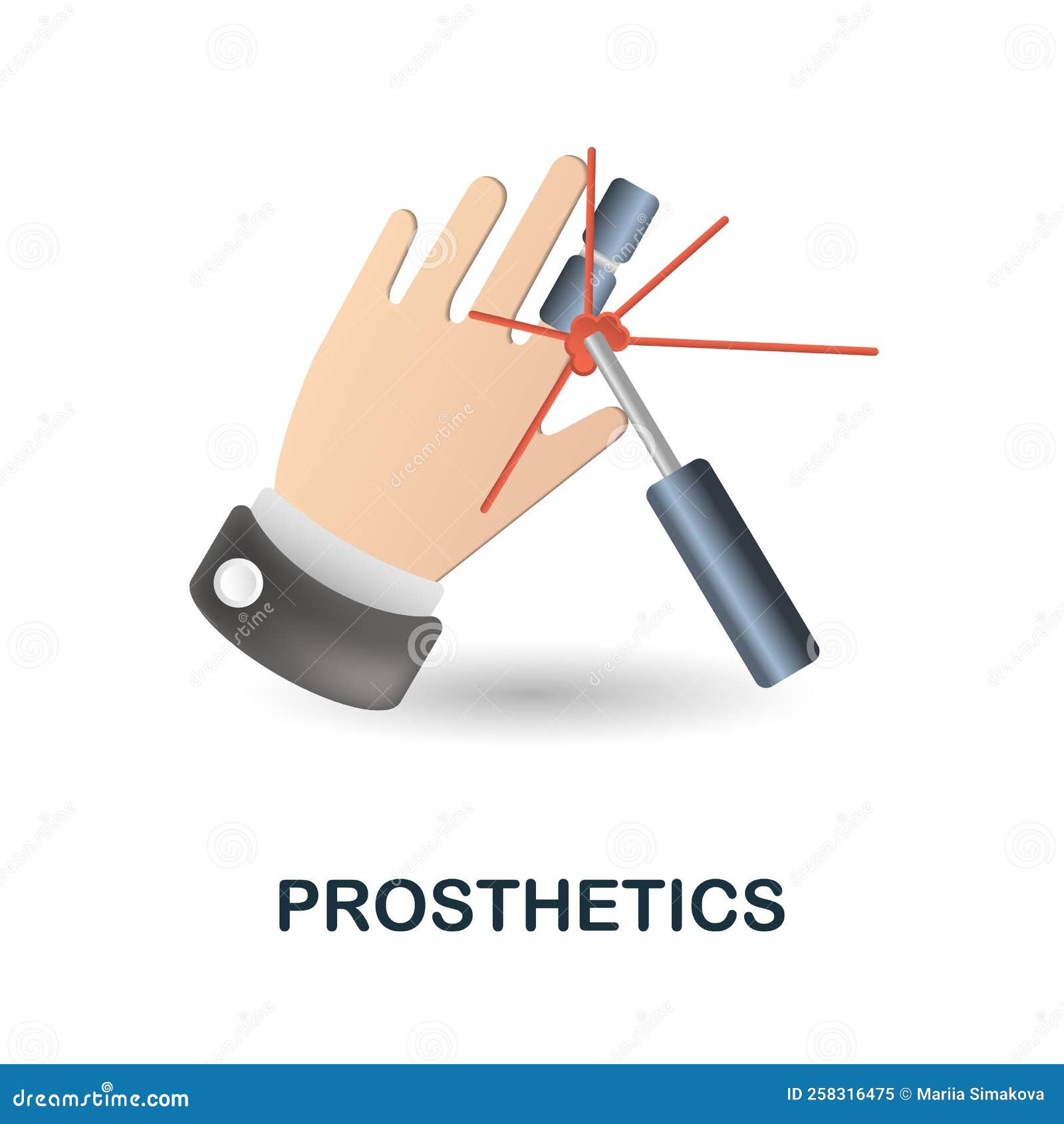Prosthetics Icon. 3d Illustration from Future Technology Collection ...