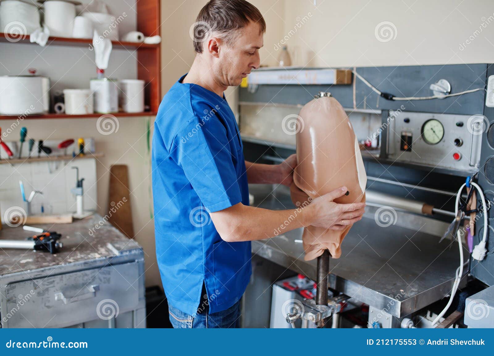 The prosthetist docotor stock image. Image of medic - 212175553